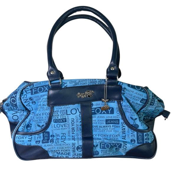 Bags | Foxy Jeans Blue Cherry Weekender Gym Bag | Poshmark